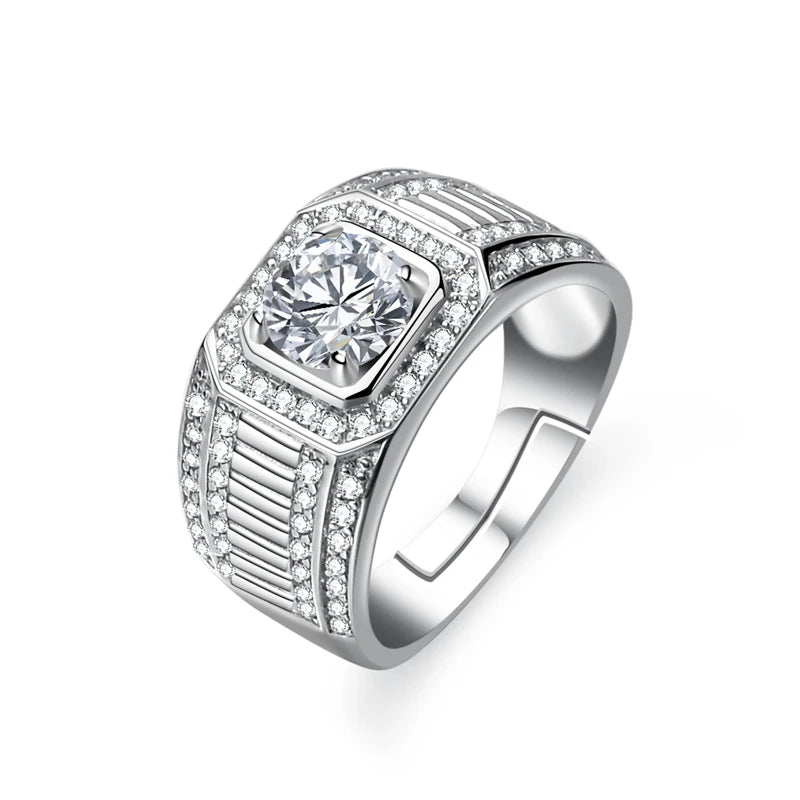 Men's Moissanite Rings | Men's Moissanite Wedding Bands | Sustainable ...